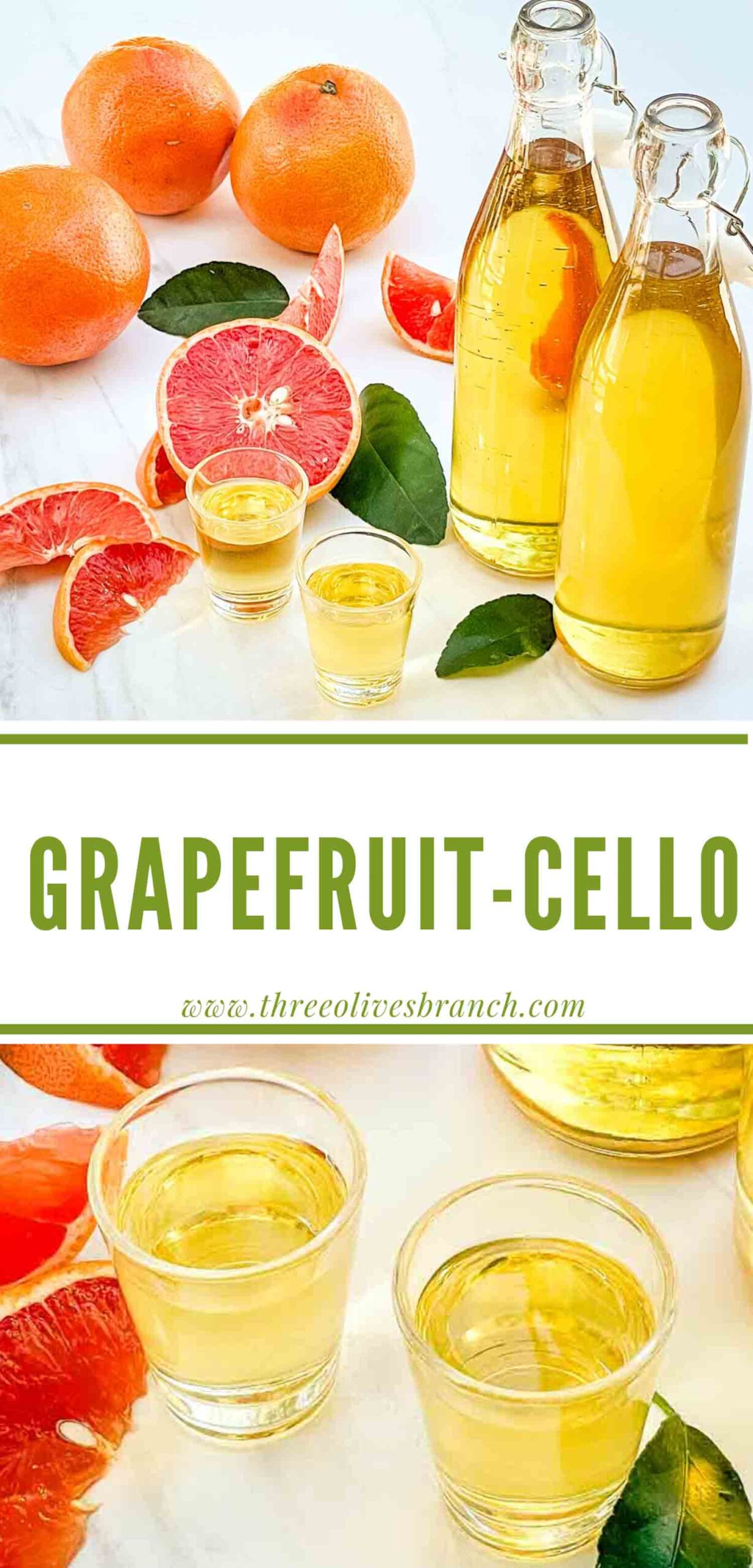Grapefruit Limoncello (Grapefruit-cello) - Three Olives Branch
