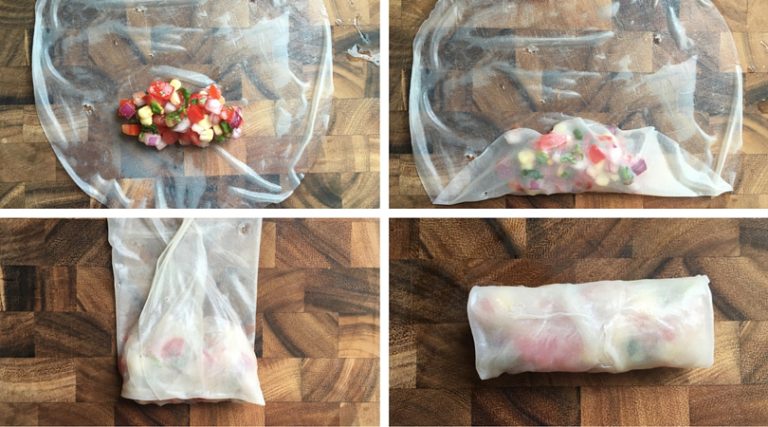 Mexican Spring Rolls with Cilantro Lime Dip - Three Olives Branch