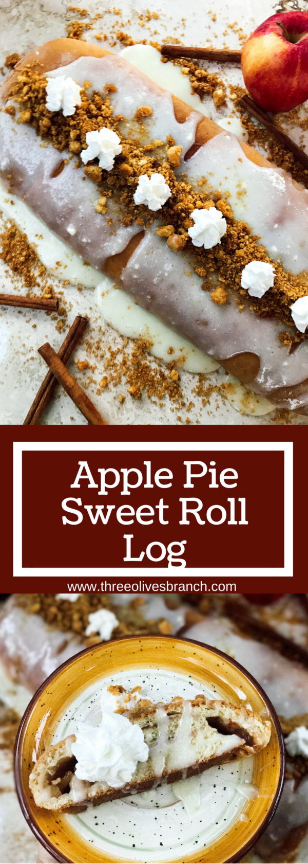 Apple Pie Sweet Roll Log - Three Olives Branch
