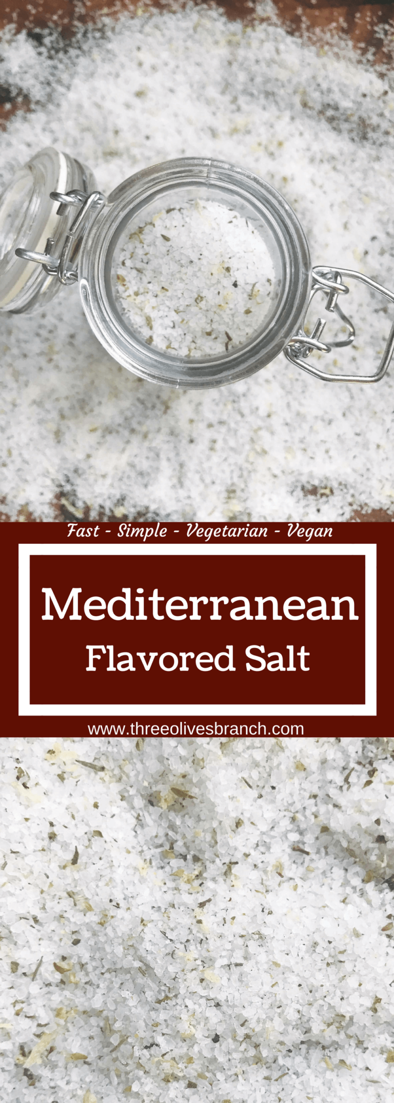 Mediterranean Flavored Salt - Three Olives Branch