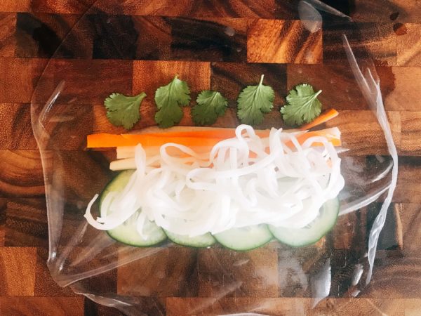 Vietnamese Vegan Banh Mi Spring Rolls - Three Olives Branch