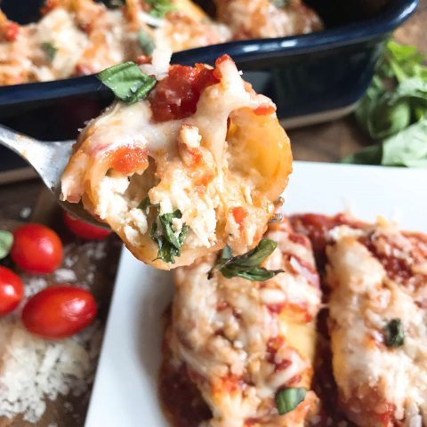 Chicken Caprese Stuffed Shells - Three Olives Branch