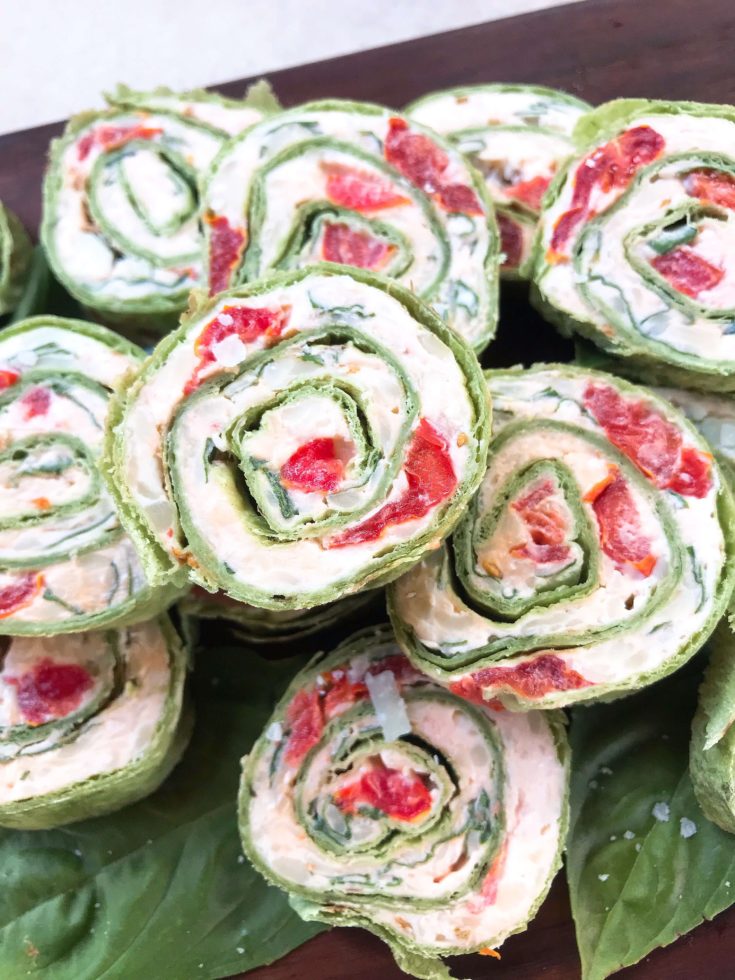Caprese Pinwheel Roll Ups - Three Olives Branch