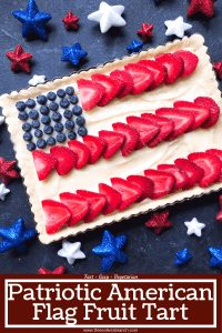 Patriotic American Flag Fruit Tart - Three Olives Branch