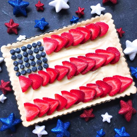 Patriotic American Flag Fruit Tart - Three Olives Branch