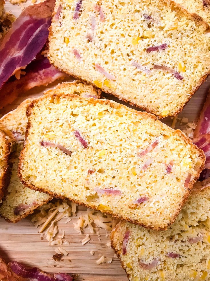 Cheddar Cheese Bacon Cornbread - Three Olives Branch