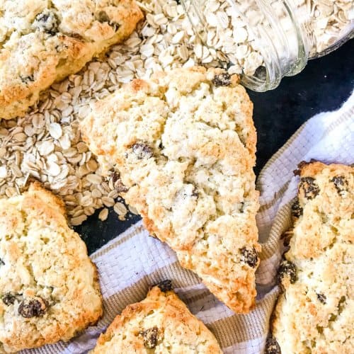 Coconut Oatmeal Raisin Scones - Three Olives Branch