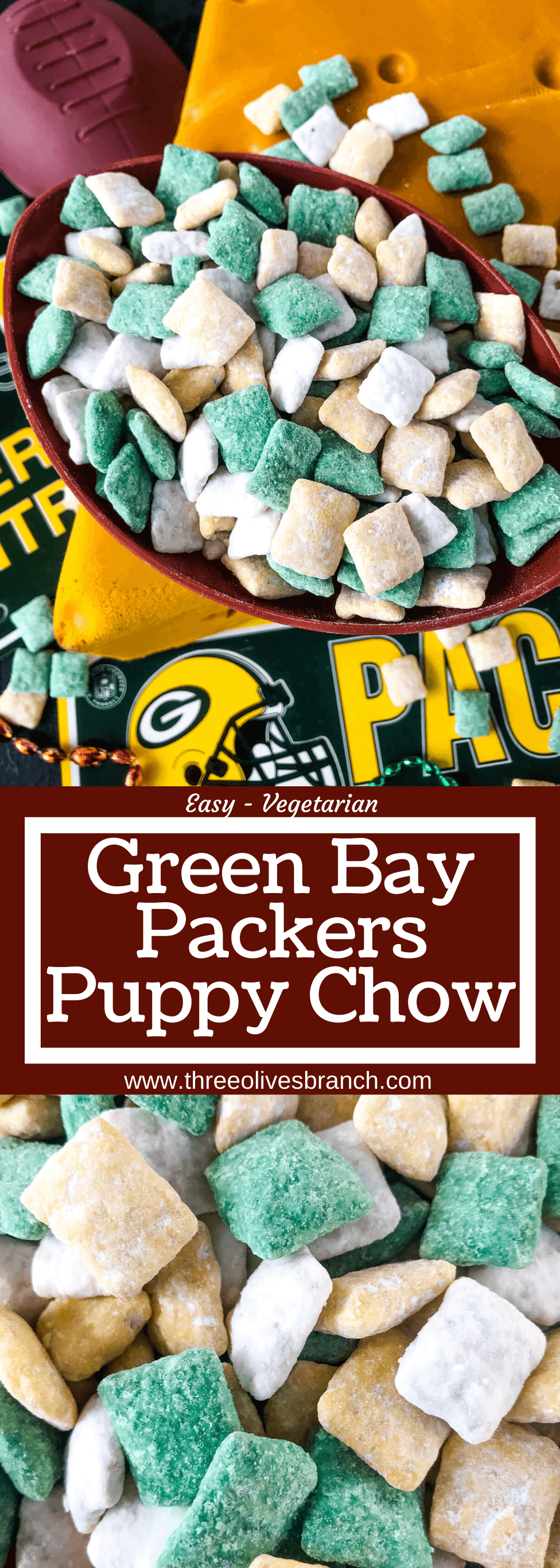 Green Bay Packers Puppy Chow - Three Olives Branch Green Bay Packers Puppy Chow - Three Olives Branch