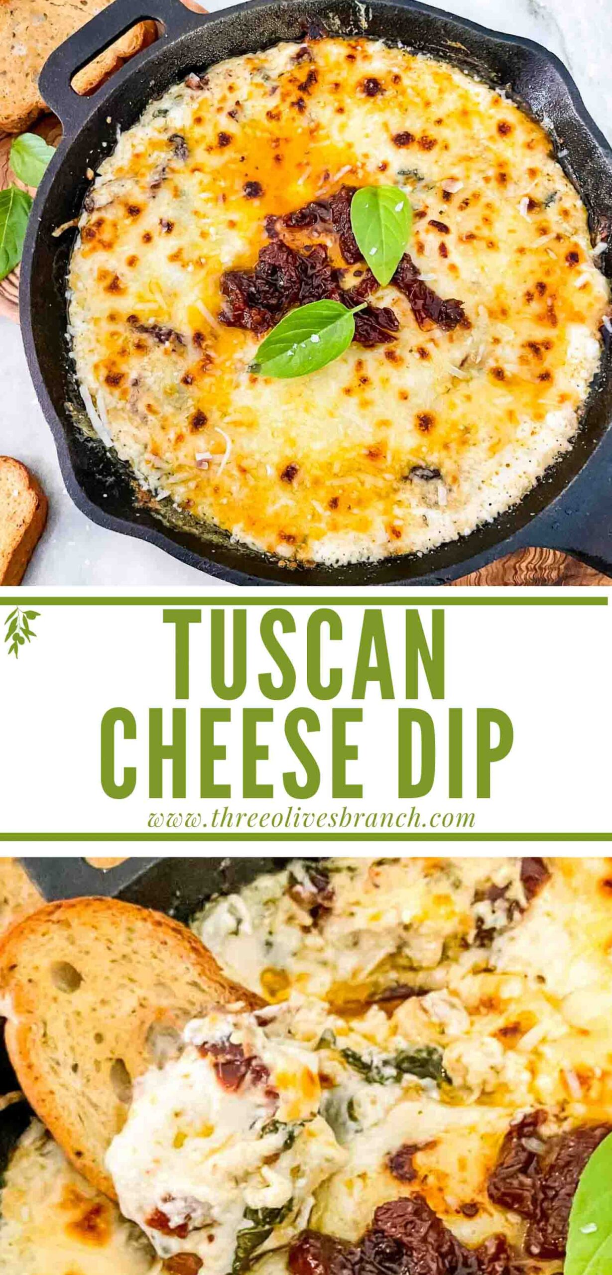 Tuscan Cheese Dip - Three Olives Branch