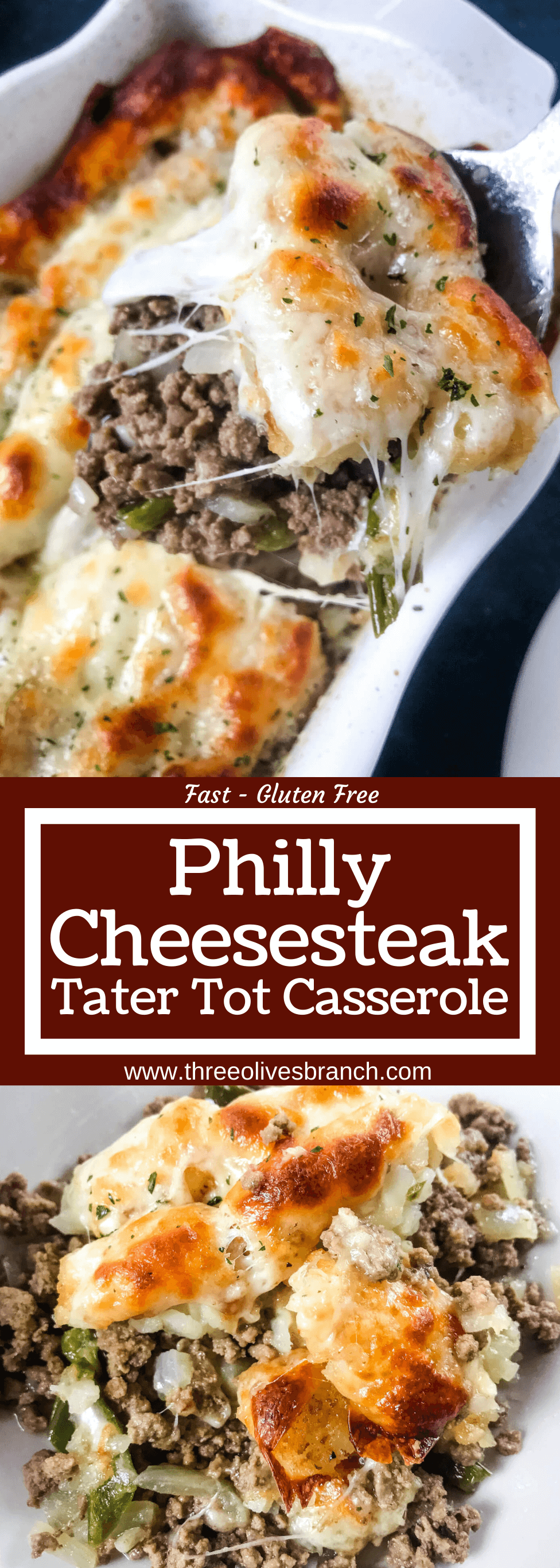 Philly Cheesesteak Tater Tot Casserole Three Olives Branch