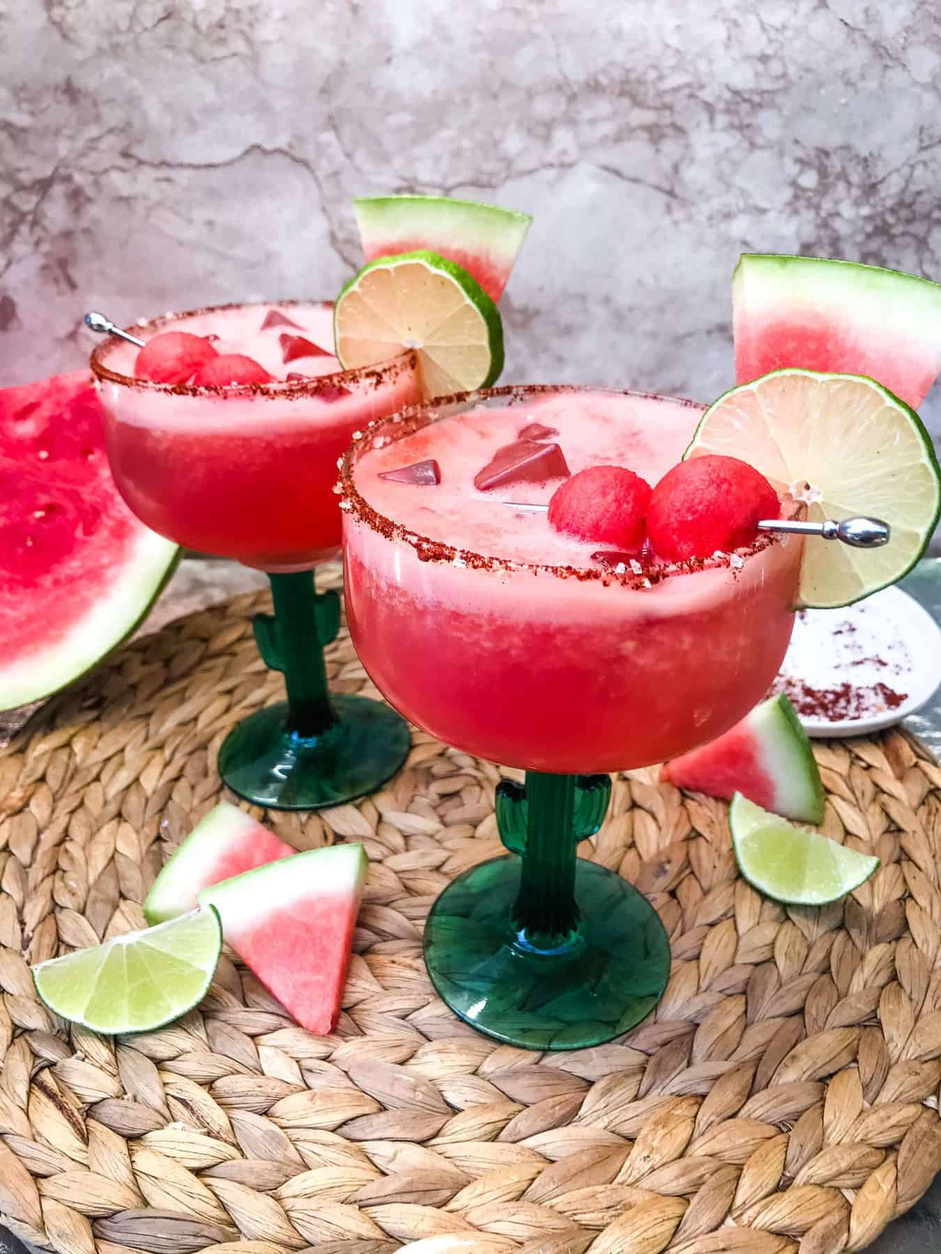 Chile Lime Spicy Watermelon Margarita - Three Olives Branch