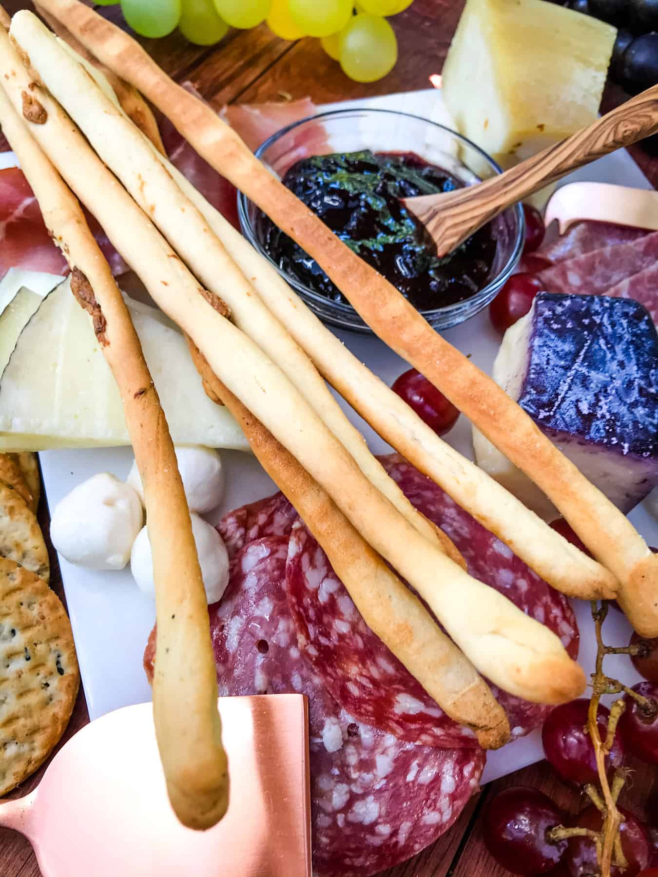 Roasted Garlic Grissini (Italian Breadsticks) - Three Olives Branch