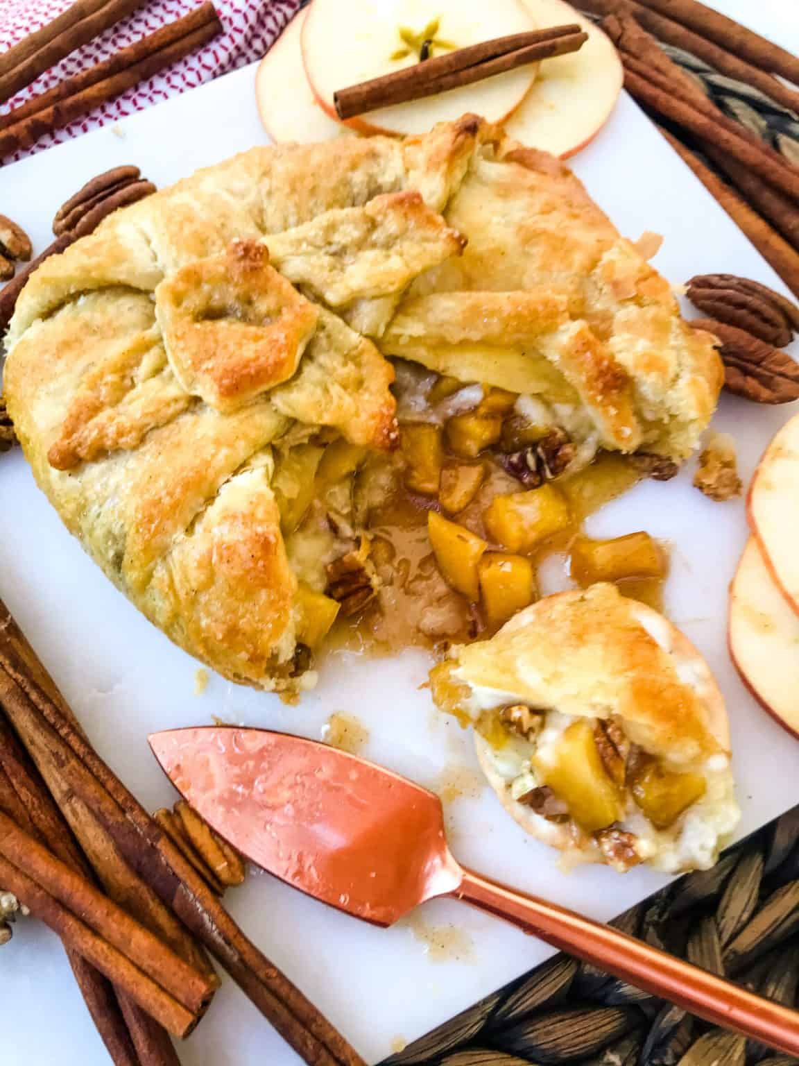 Cinnamon Apple Baked Brie in Puff Pastry - Three Olives Branch