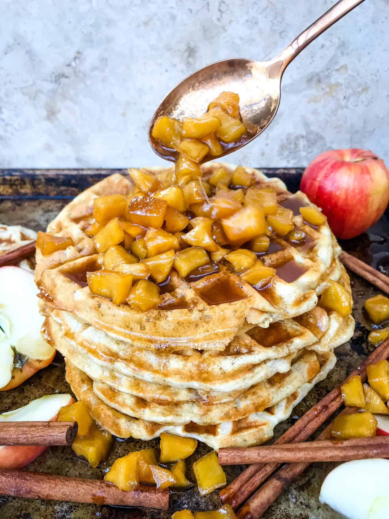 Cinnamon Apple Waffles - Three Olives Branch
