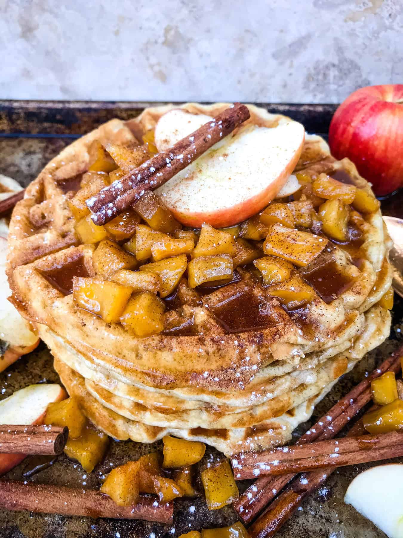 Cinnamon Apple Waffles - Three Olives Branch