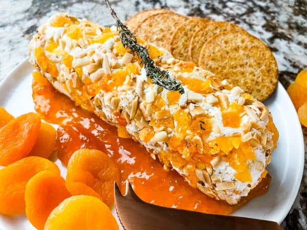 Apricot Almond Goat Cheese Log - Three Olives Branch