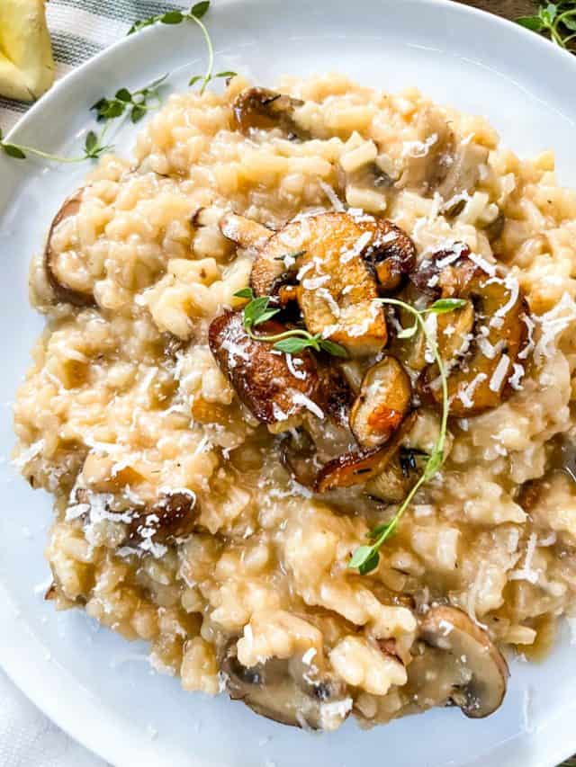 Creamy Mushroom Risotto - Three Olives Branch