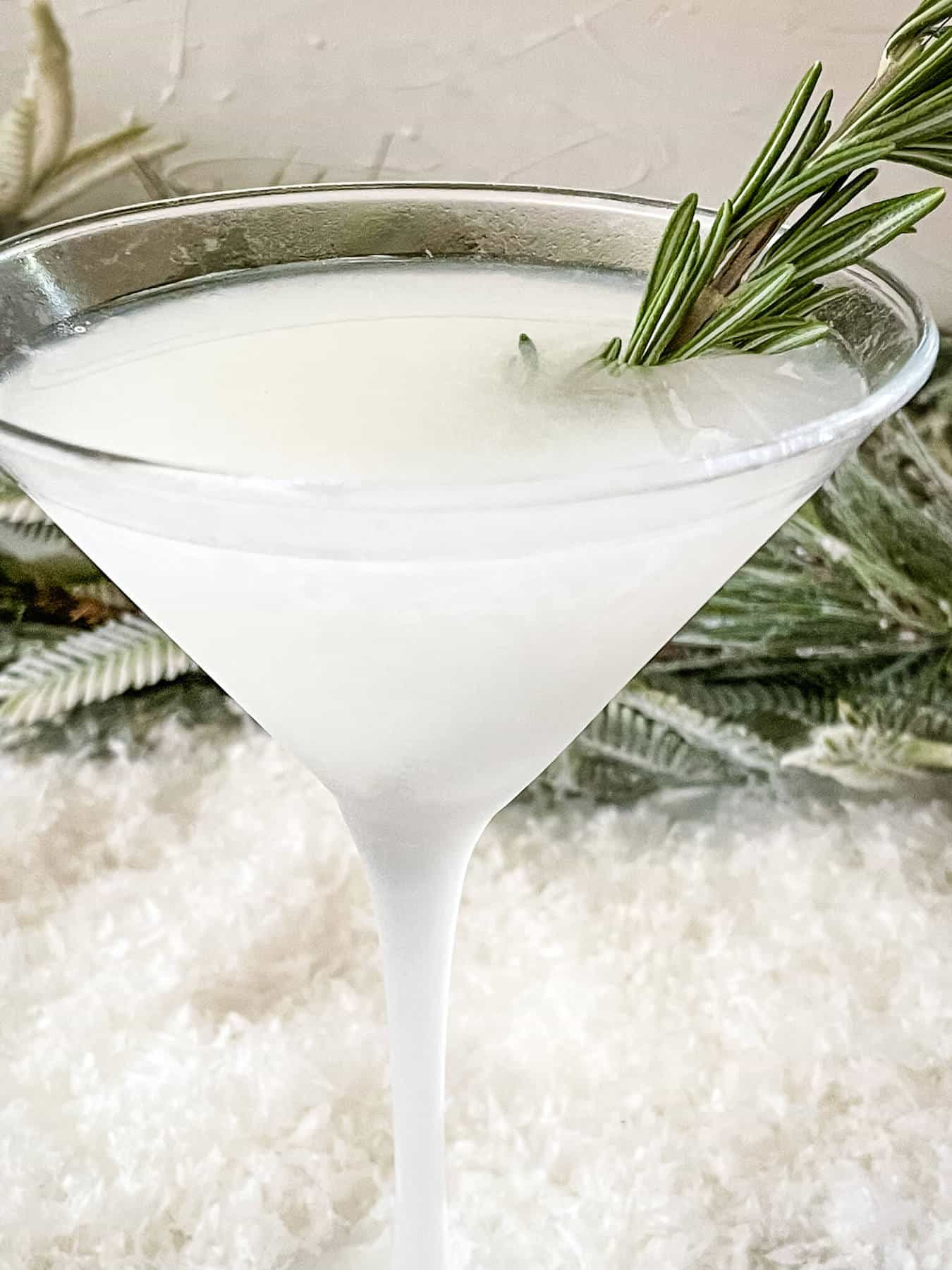 Frosted Pine Gibson Martini - Three Olives Branch