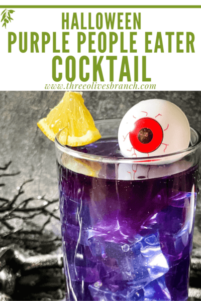 Purple People Eater Halloween Cocktail (+Mocktail) - Three Olives Branch