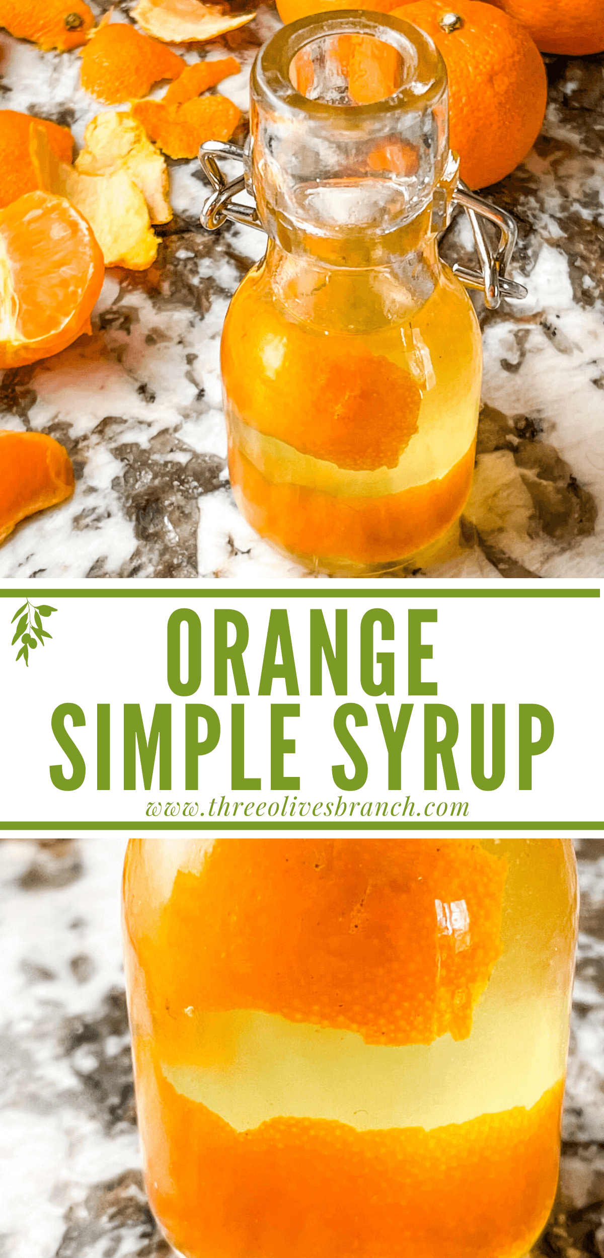 Orange Simple Syrup - Three Olives Branch