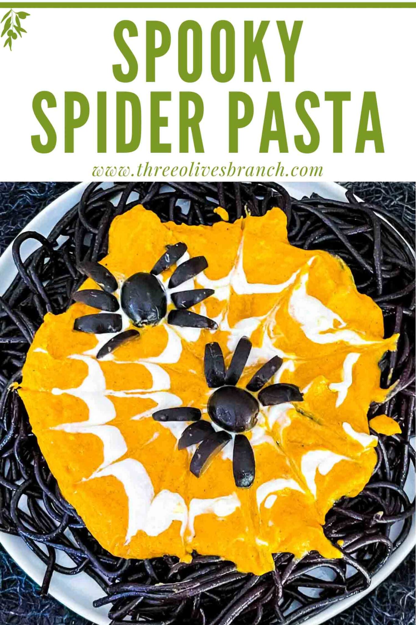 Spider Spooky Pasta - Three Olives Branch