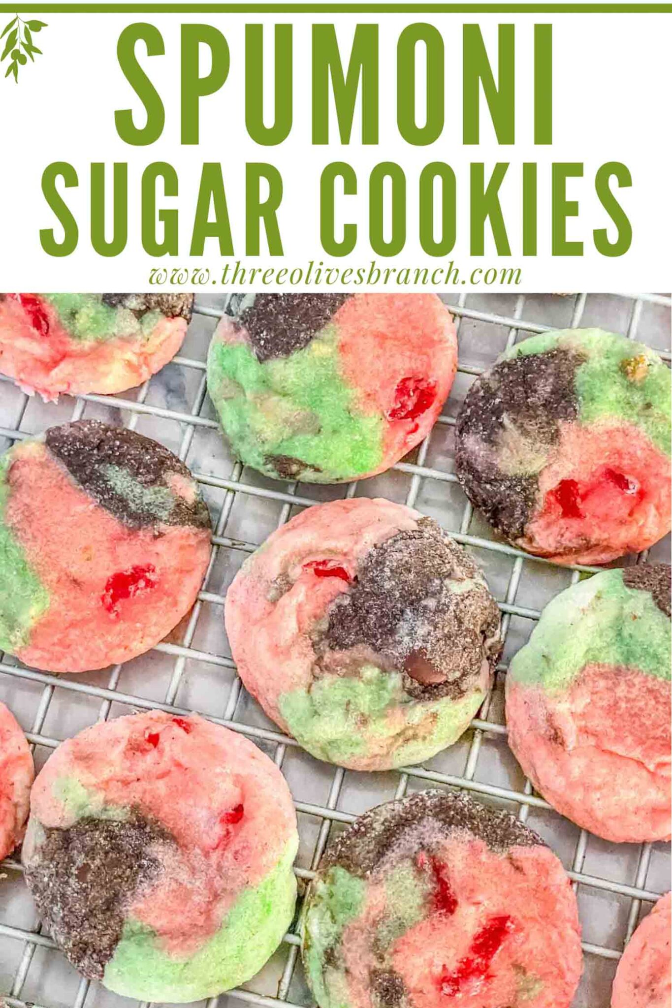 Spumoni Sugar Cookies - Three Olives Branch