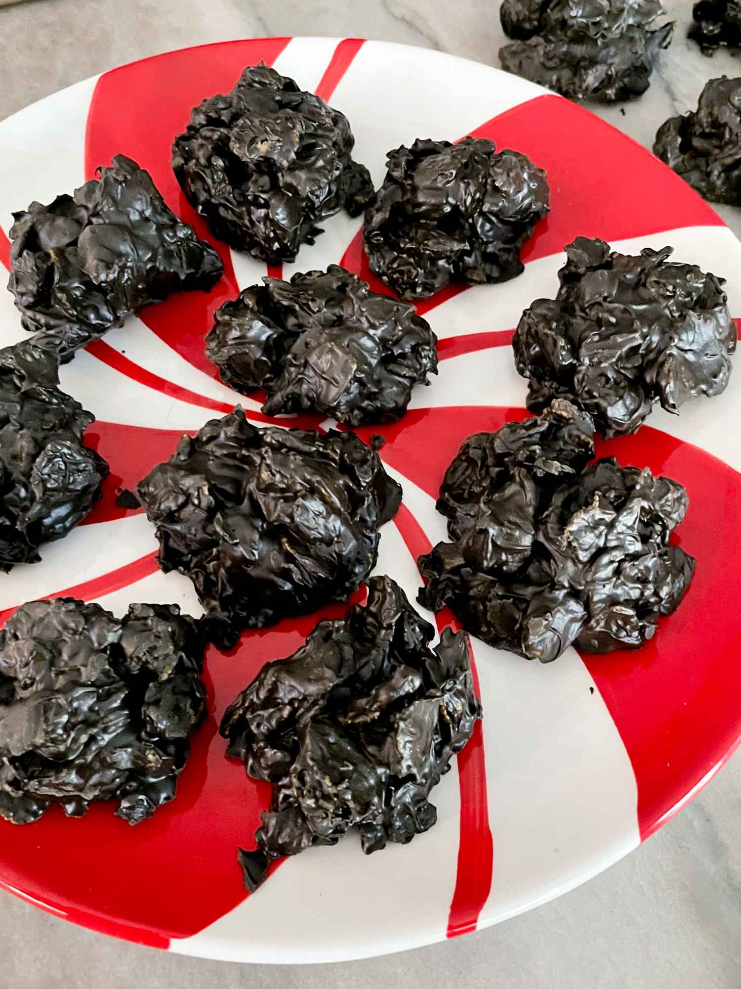 No Bake Lump of Coal Cookies - Three Olives Branch