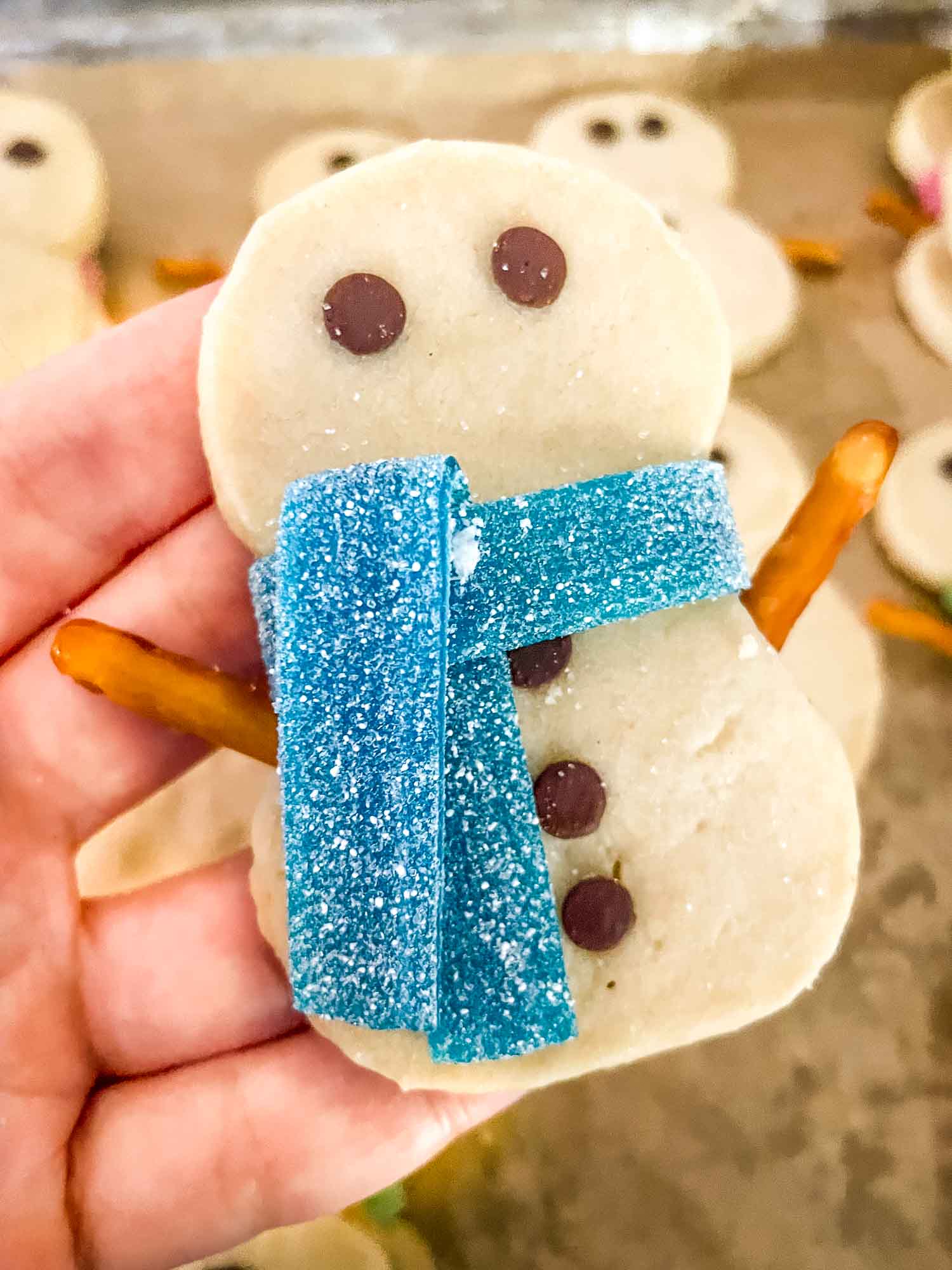Shortbread Snowman Cookies - Three Olives Branch