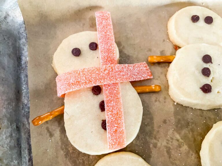 Shortbread Snowman Cookies - Three Olives Branch