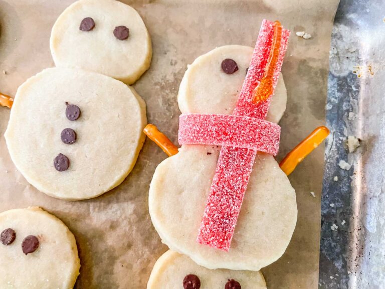 Shortbread Snowman Cookies - Three Olives Branch