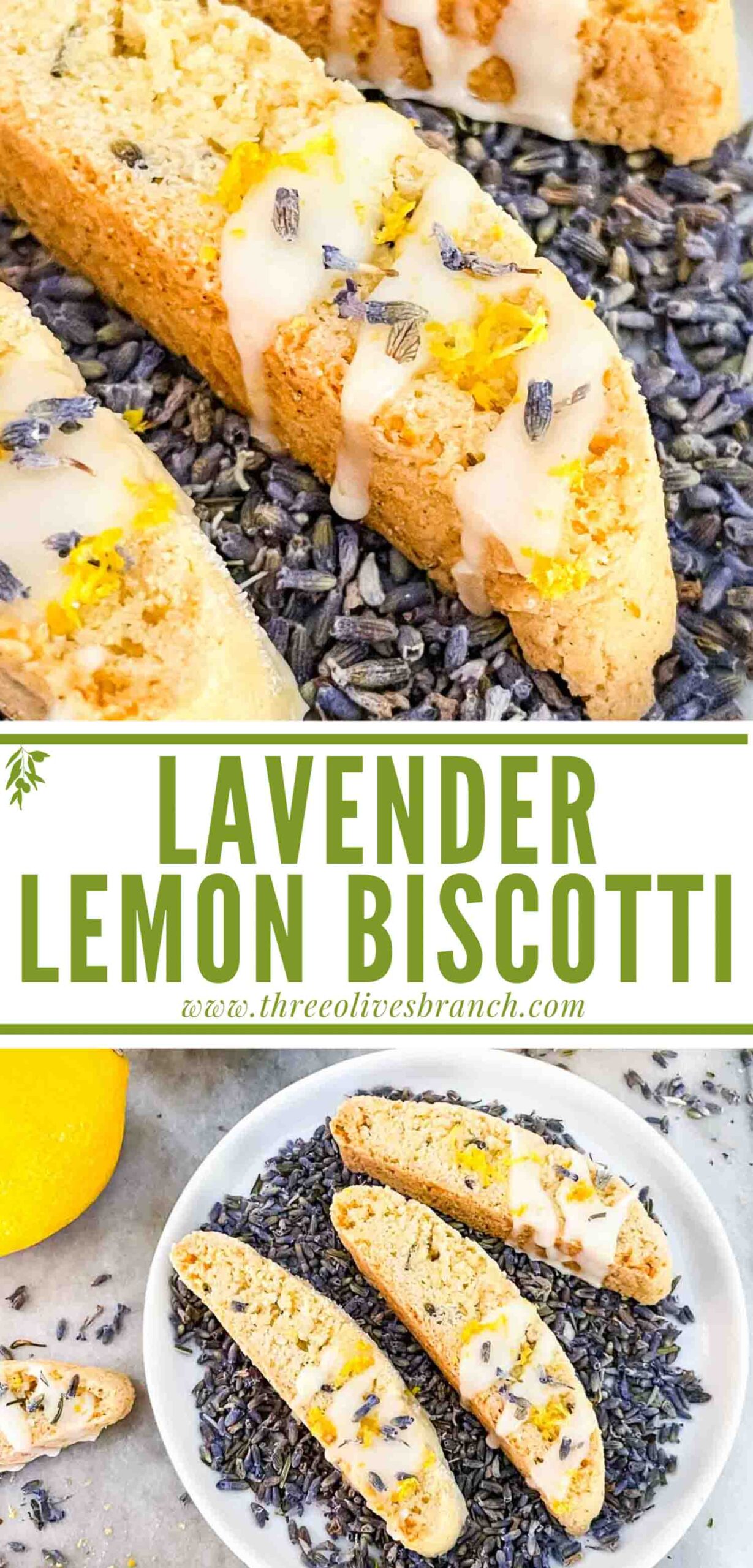 Lavender Lemon Biscotti - Three Olives Branch