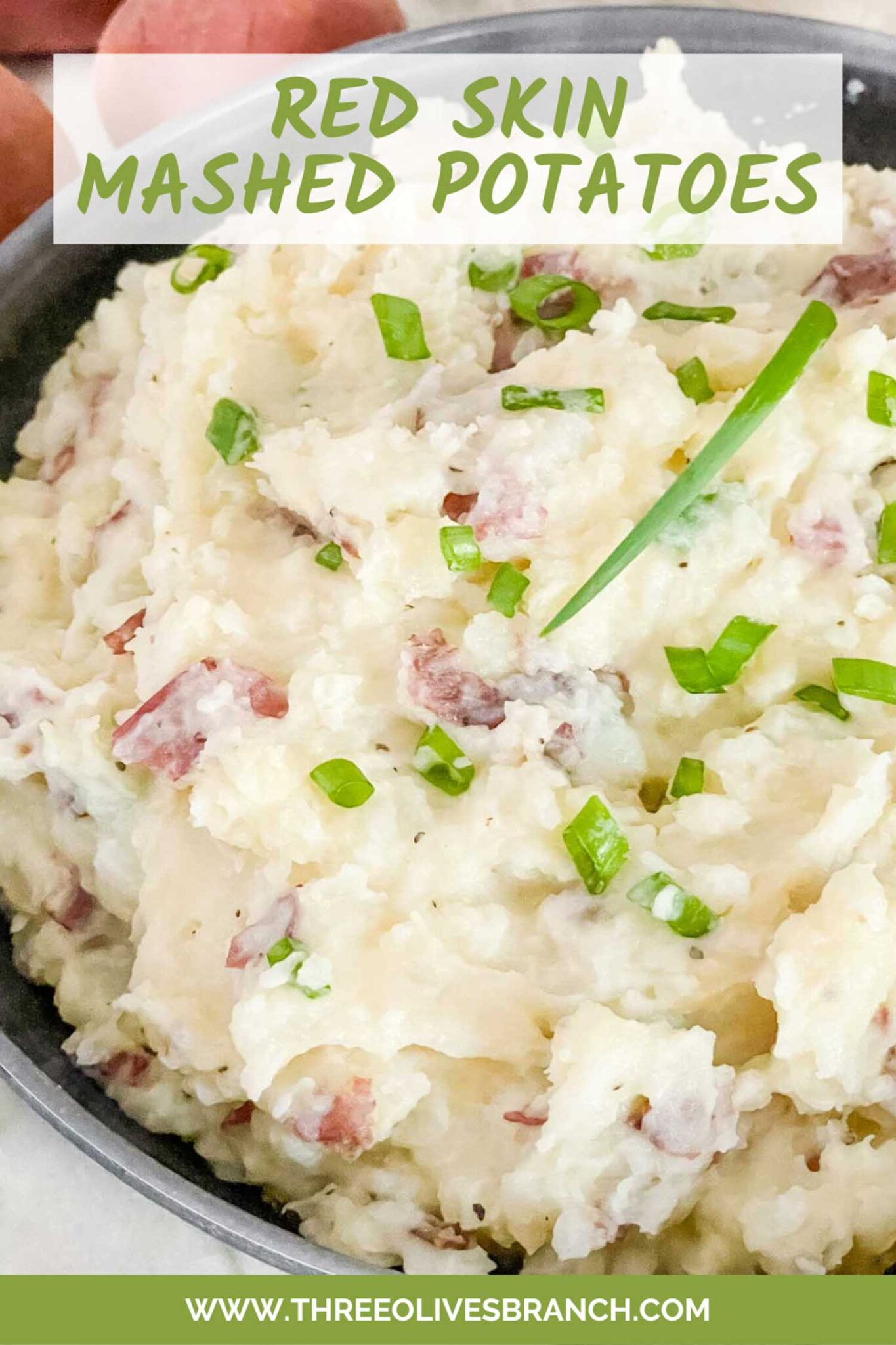 Red Skin Mashed Potatoes - Three Olives Branch
