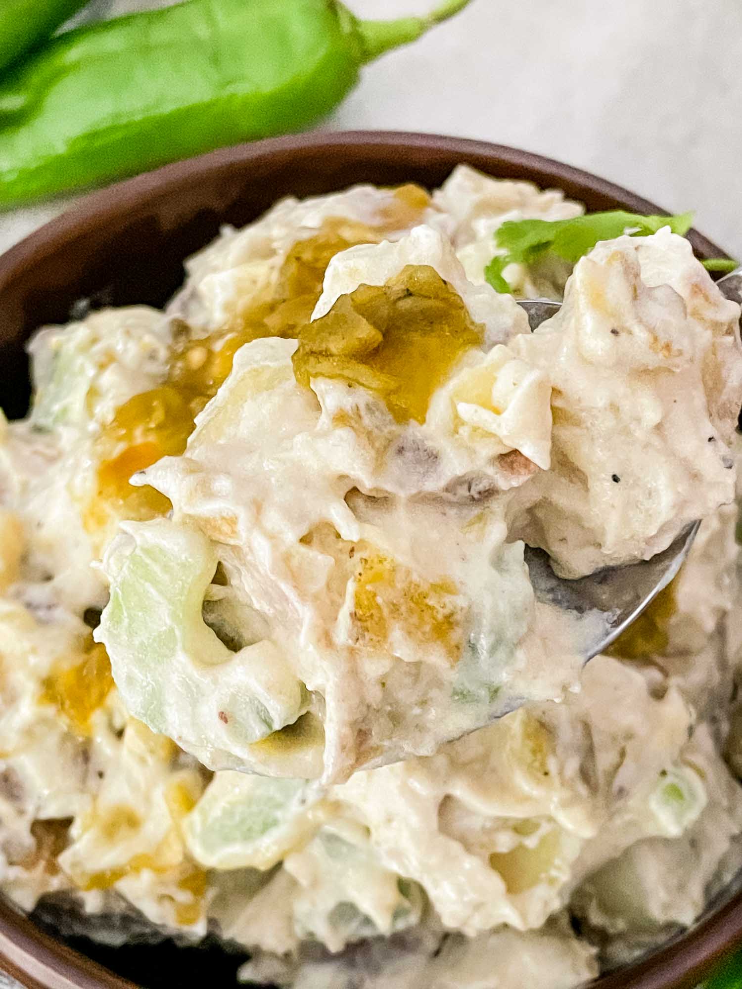 Hatch Green Chile Potato Salad - Three Olives Branch