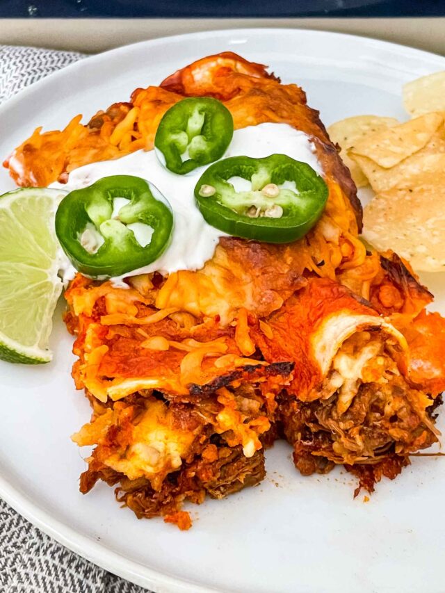Shredded Beef Enchiladas - Three Olives Branch