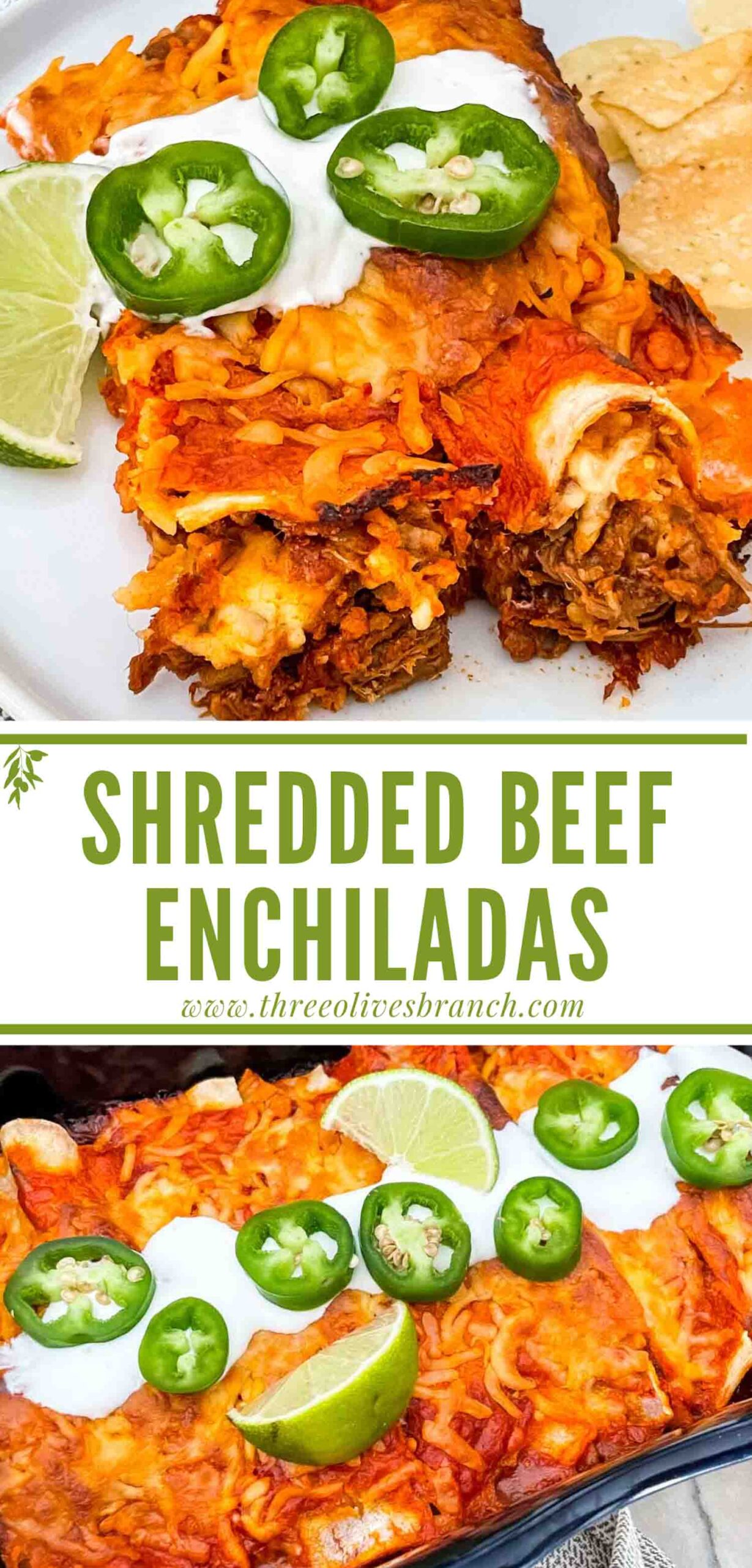 Shredded Beef Enchiladas - Three Olives Branch