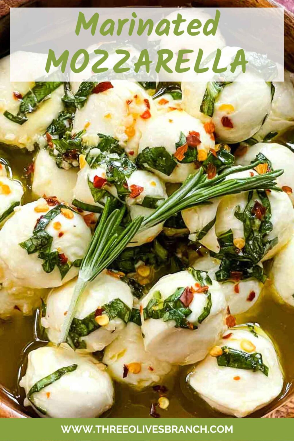 Marinated Mozzarella Balls - Three Olives Branch