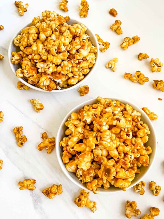 Homemade Caramel Popcorn Recipe (without Corn Syrup) - Three Olives Branch