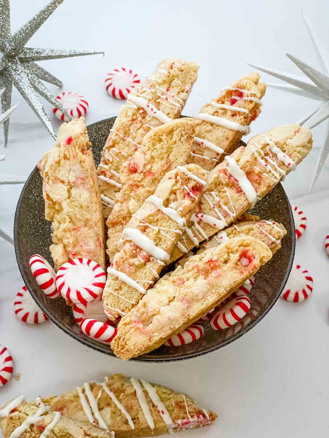 White Chocolate Peppermint Biscotti - Three Olives Branch