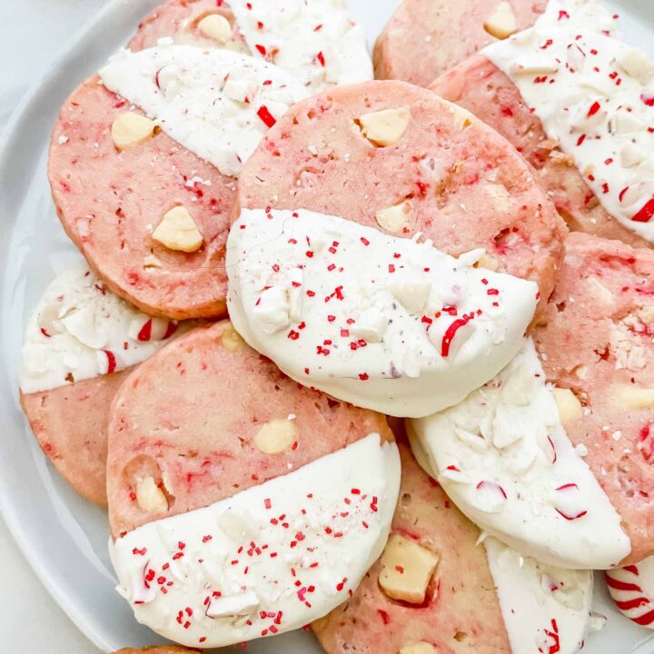 White Chocolate Peppermint Shortbread - Three Olives Branch