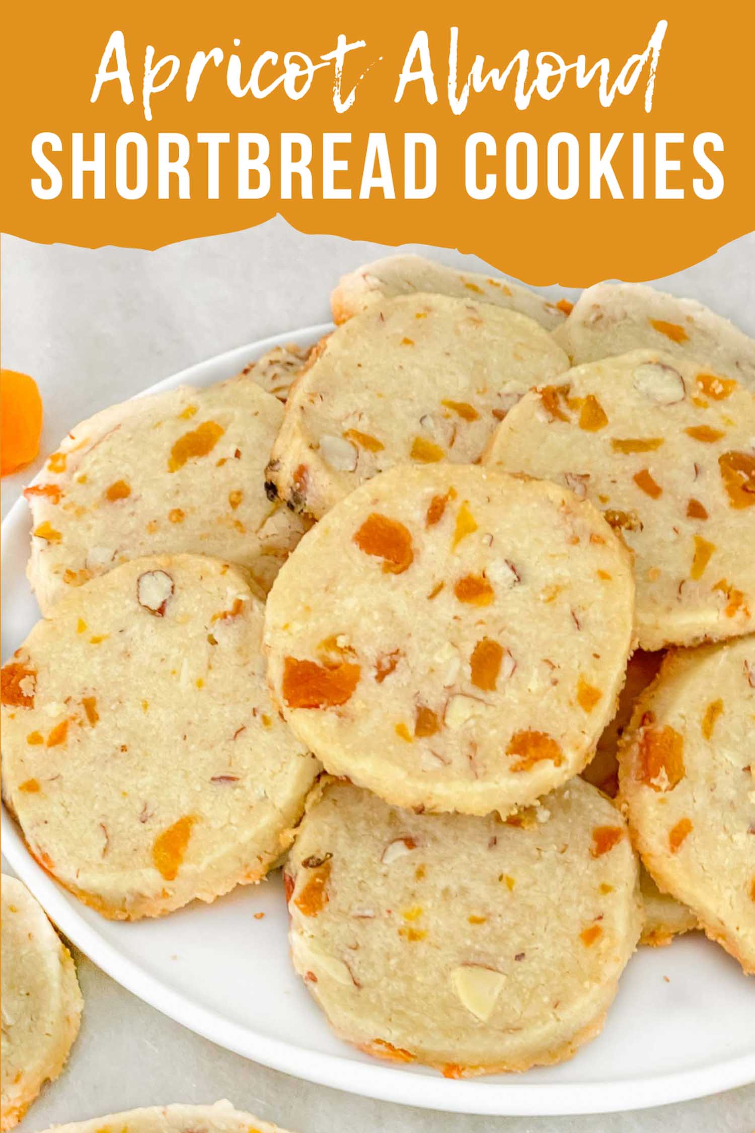 Apricot Almond Shortbread Cookies - Three Olives Branch