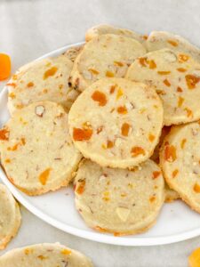 Apricot Almond Shortbread Cookies - Three Olives Branch