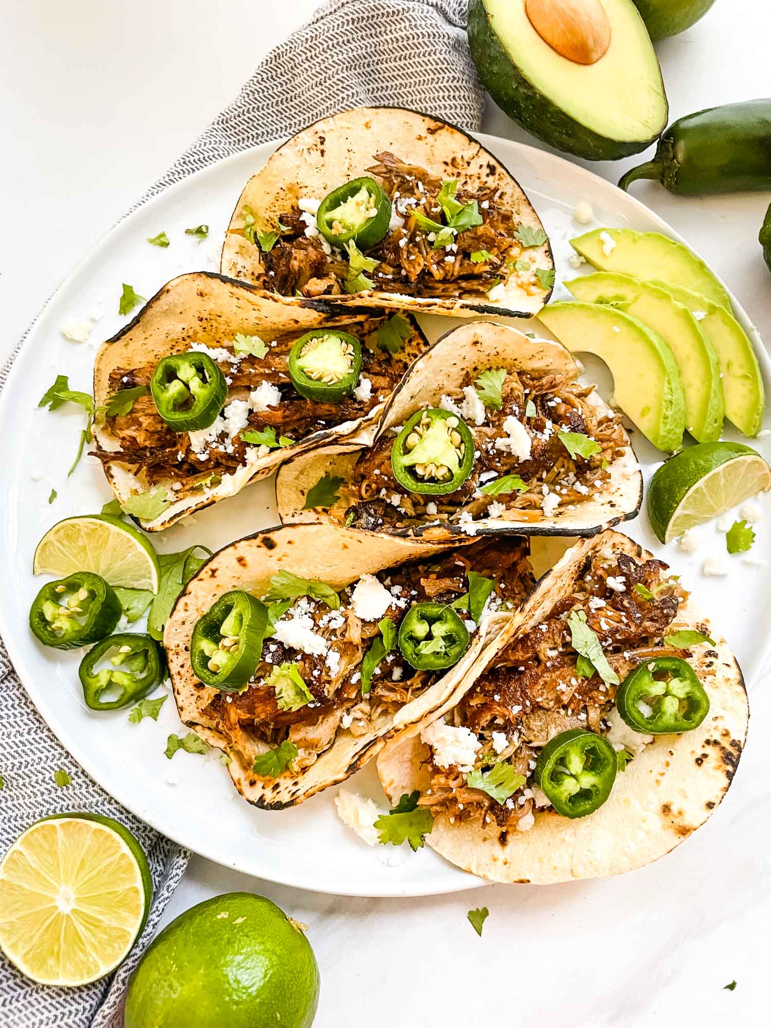 Pulled Pork Carnitas Street Tacos - Three Olives Branch