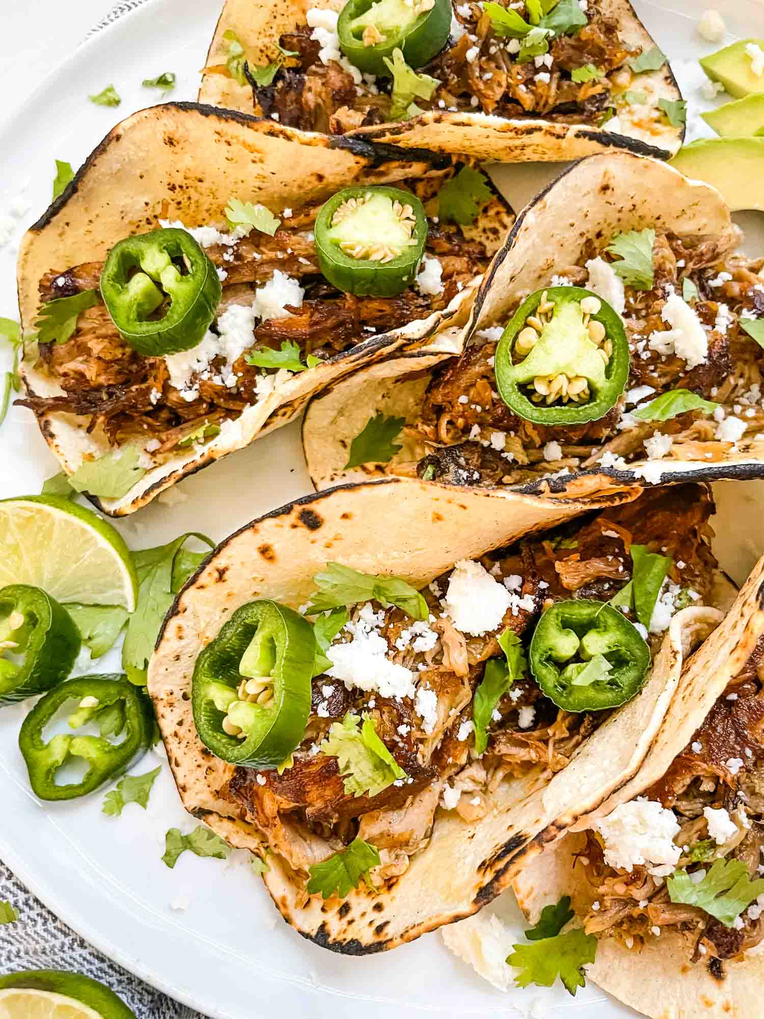 Pulled Pork Carnitas Street Tacos - Three Olives Branch