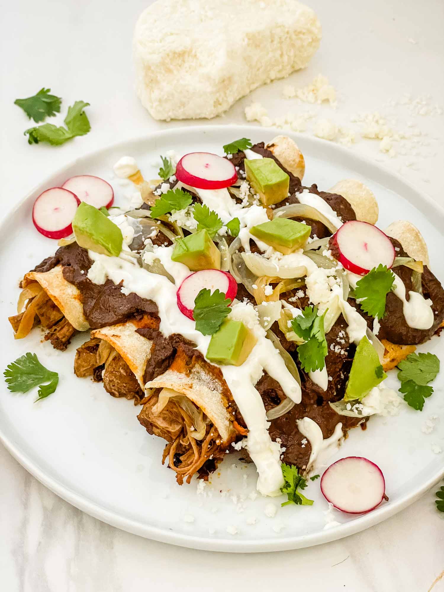 Chicken Mole Enchiladas - Three Olives Branch