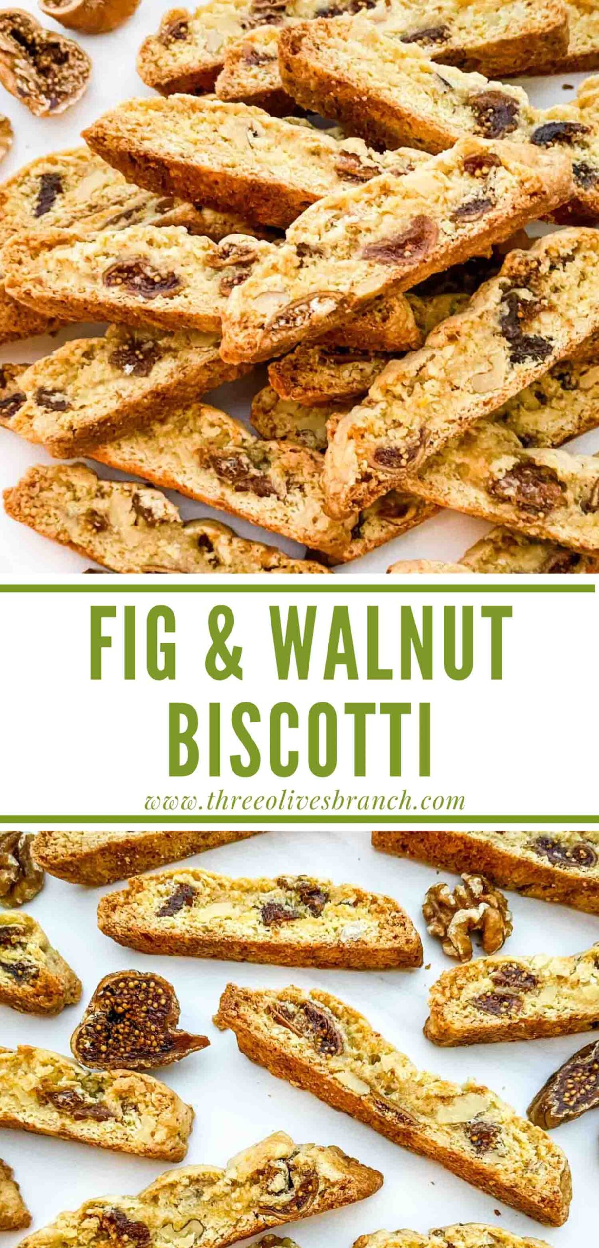 Fig Walnut Biscotti - Three Olives Branch