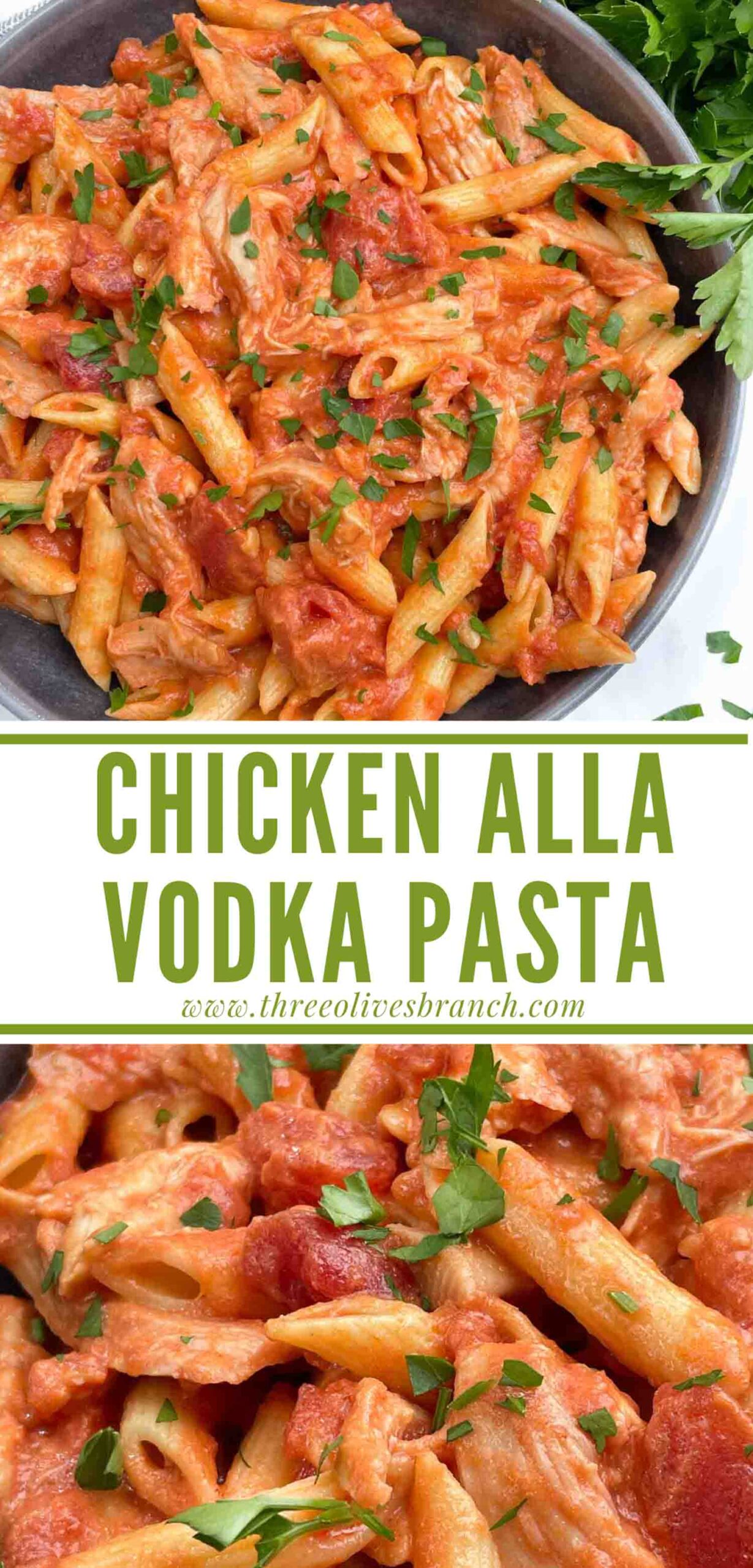Chicken alla Vodka Pasta - Three Olives Branch