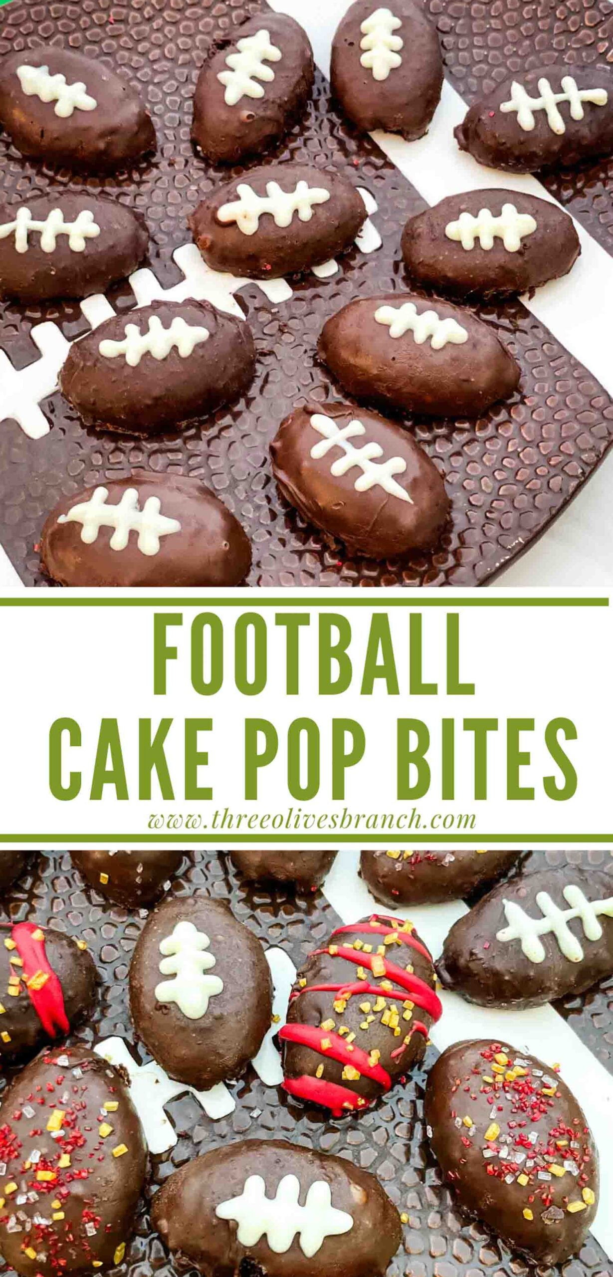Football Cake Pops - Three Olives Branch