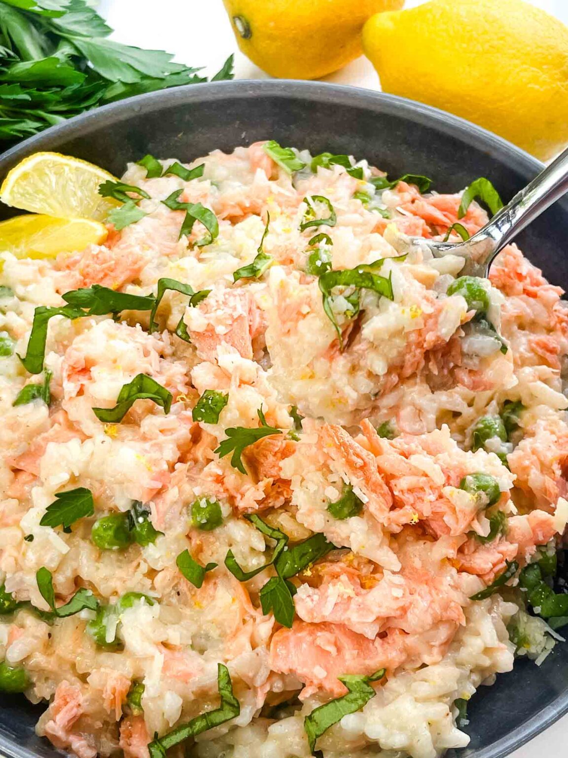 Salmon Risotto - Three Olives Branch