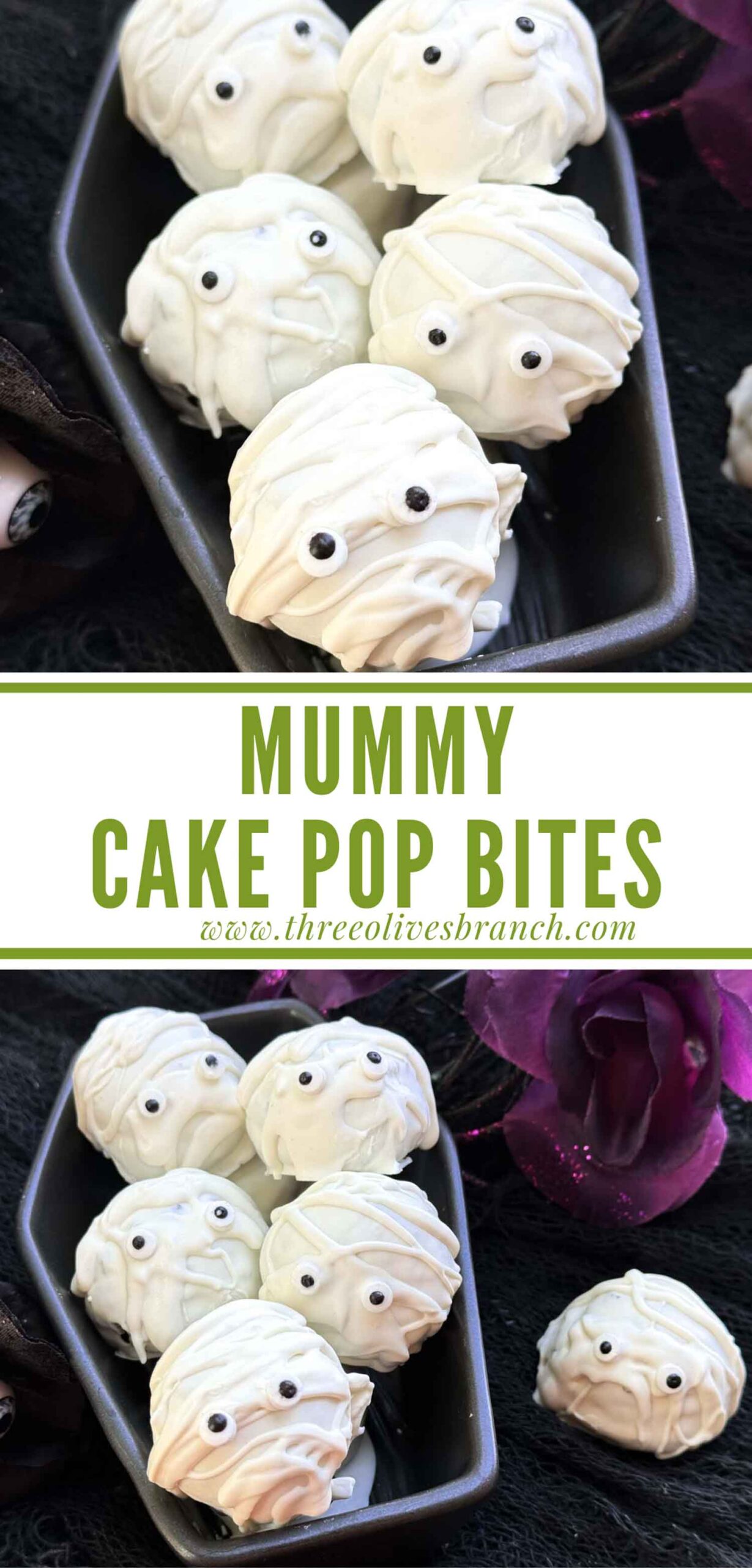 Mummy Cake Pops - Three Olives Branch