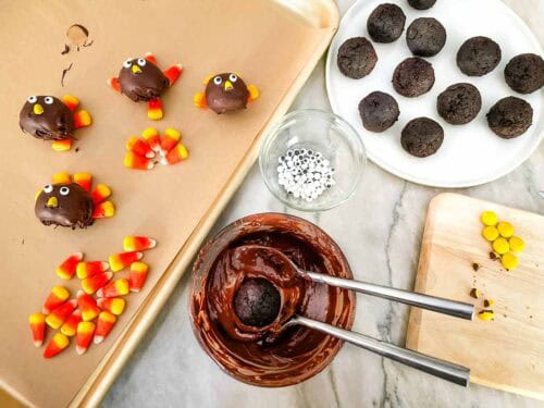 Thanksgiving Turkey Cake Pops - Three Olives Branch